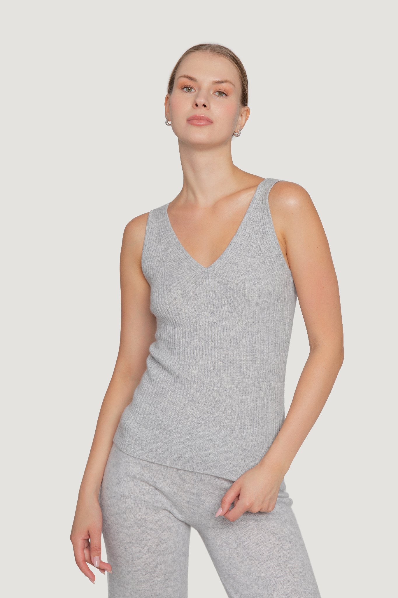 Cashmere Ribbed Tank — Grade A Cashmere Top | Quinn